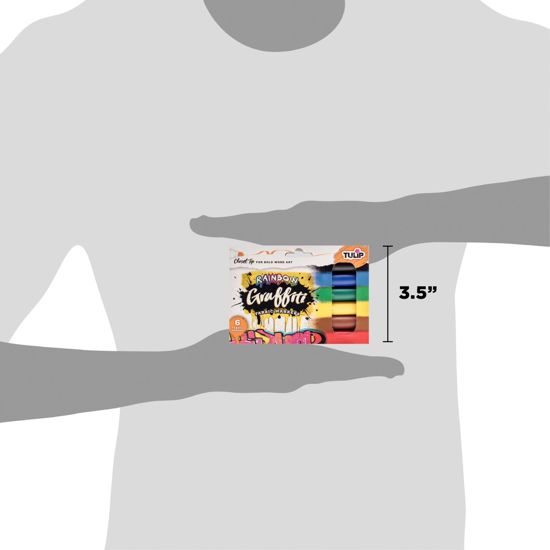 iLoveToCreate | Tulip Graffiti Fabric Markers Rainbow Chisel Tip 6 Pack